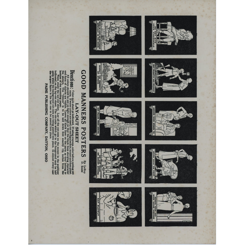 1933 Good Manners Posters – Complete Uncut Paine Publishing Set – The ...