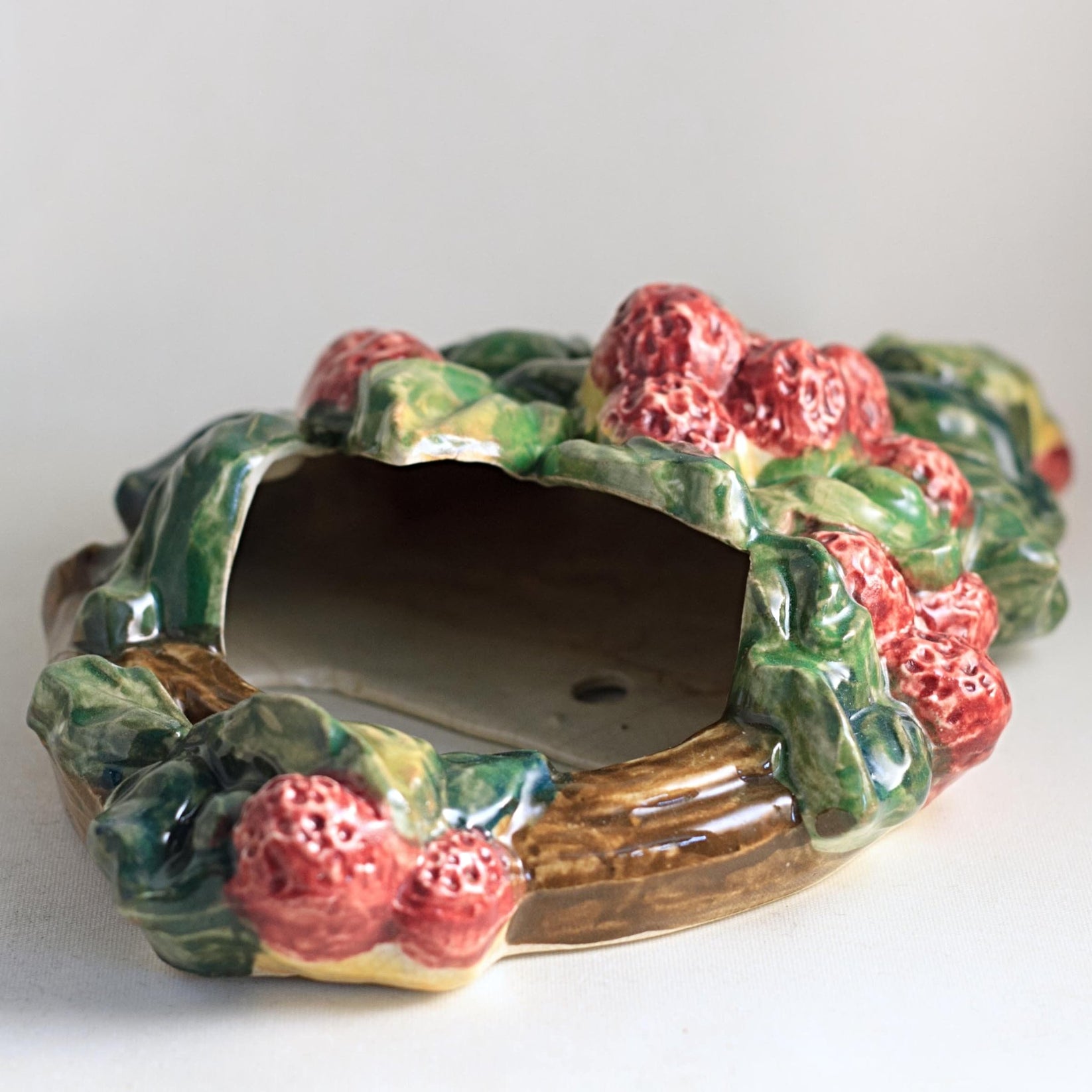 Hand Painted Strawberry CERAMIC WALL POCKET – The Townhouse Antiques ...