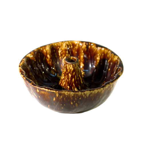 Antique Rockingham Turk’s Head Cake Mold Brown Glaze – The Townhouse ...